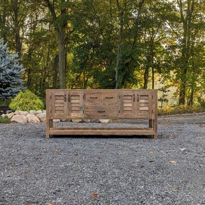 Handmade Rustic Bathroom Vanity (60" and 72") - Reclaimed Barnwood W ...
