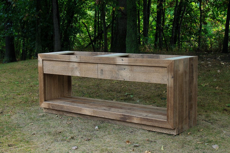 Rustic Bathroom Vanity Reclaimed Barn Wood Vanity | Etsy