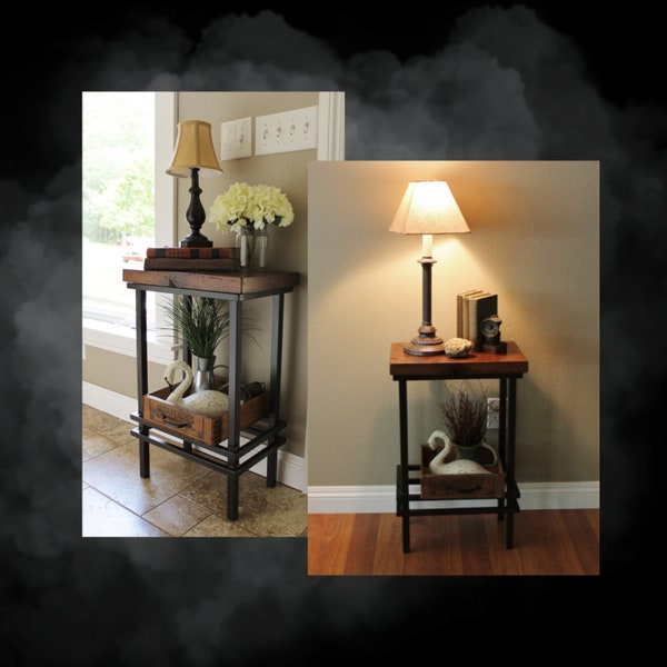 Rustic Side Table - Etsy