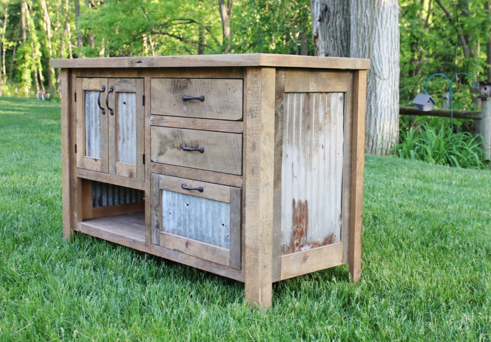 Handmade Rustic Bathroom Vanity 48 Reclaimed Barn Wood Vanity W/barn ...