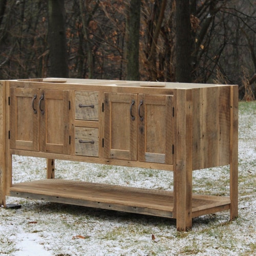 Rustic Bathroom Vanity Rustic Reclaimed Barn Wood 24 or 30 - Etsy