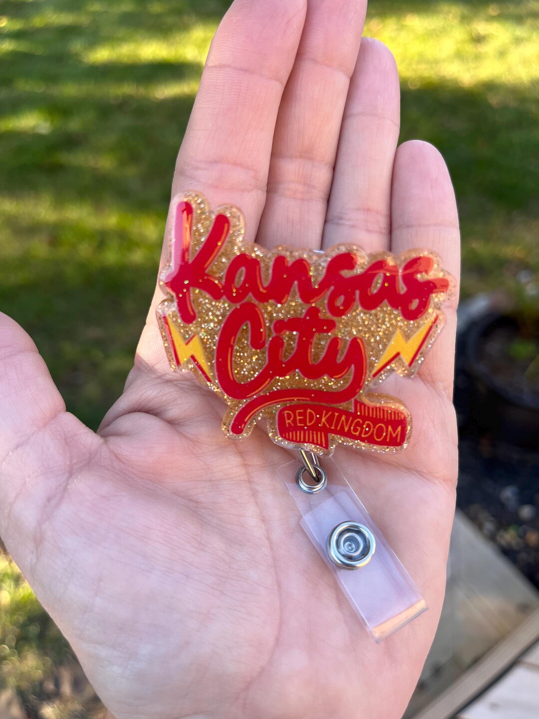 Kansas City Chiefs Glitter Badge Reel: Nurse/student Gift - Etsy