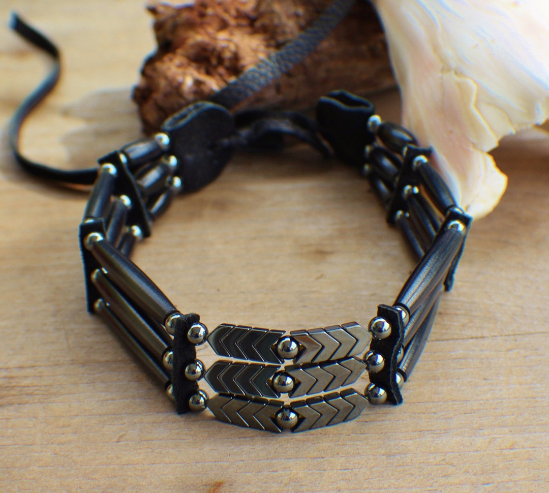 Native American Made Choker W/ Hematite 3 Std William Lattie Cherokee ...