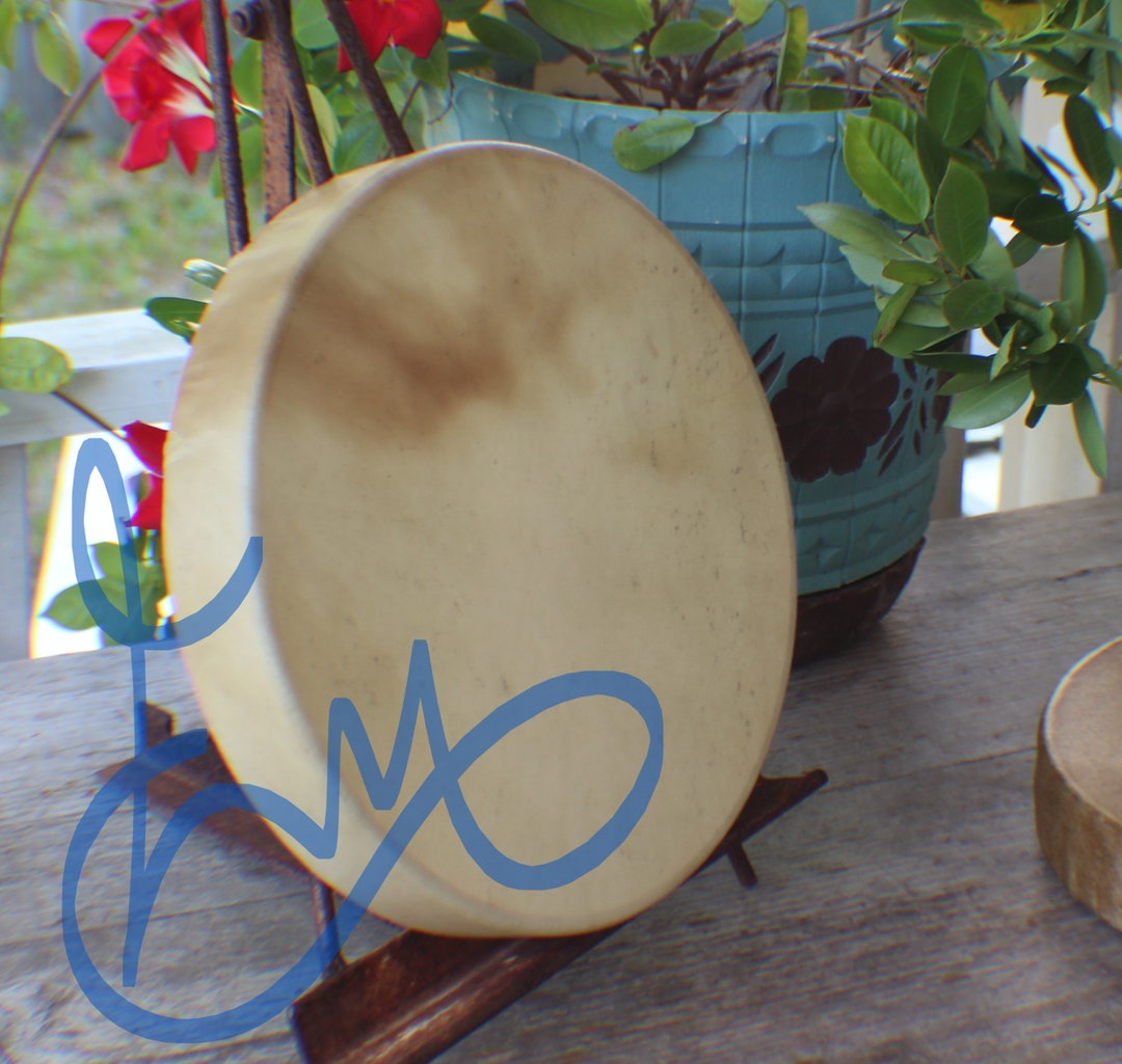 12 Deer Hide Hand Drum Native American Made William - Etsy