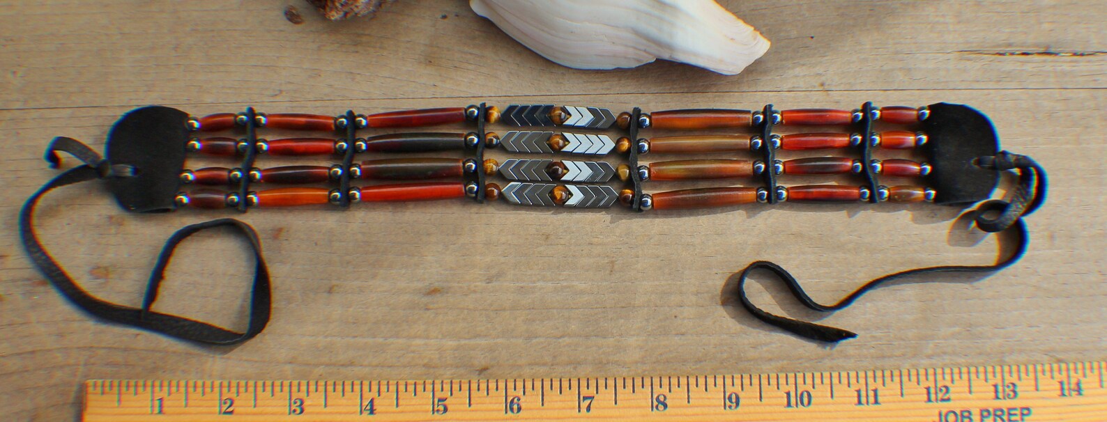 Native American Choker W/ Tigers Eye 4 Std William Lattie Cherokee ...
