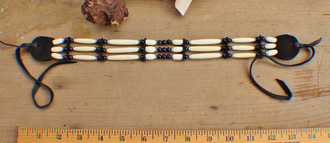 Native Choker W/ Blue Goldstone 3 Std Cherokee Made William Lattie ...