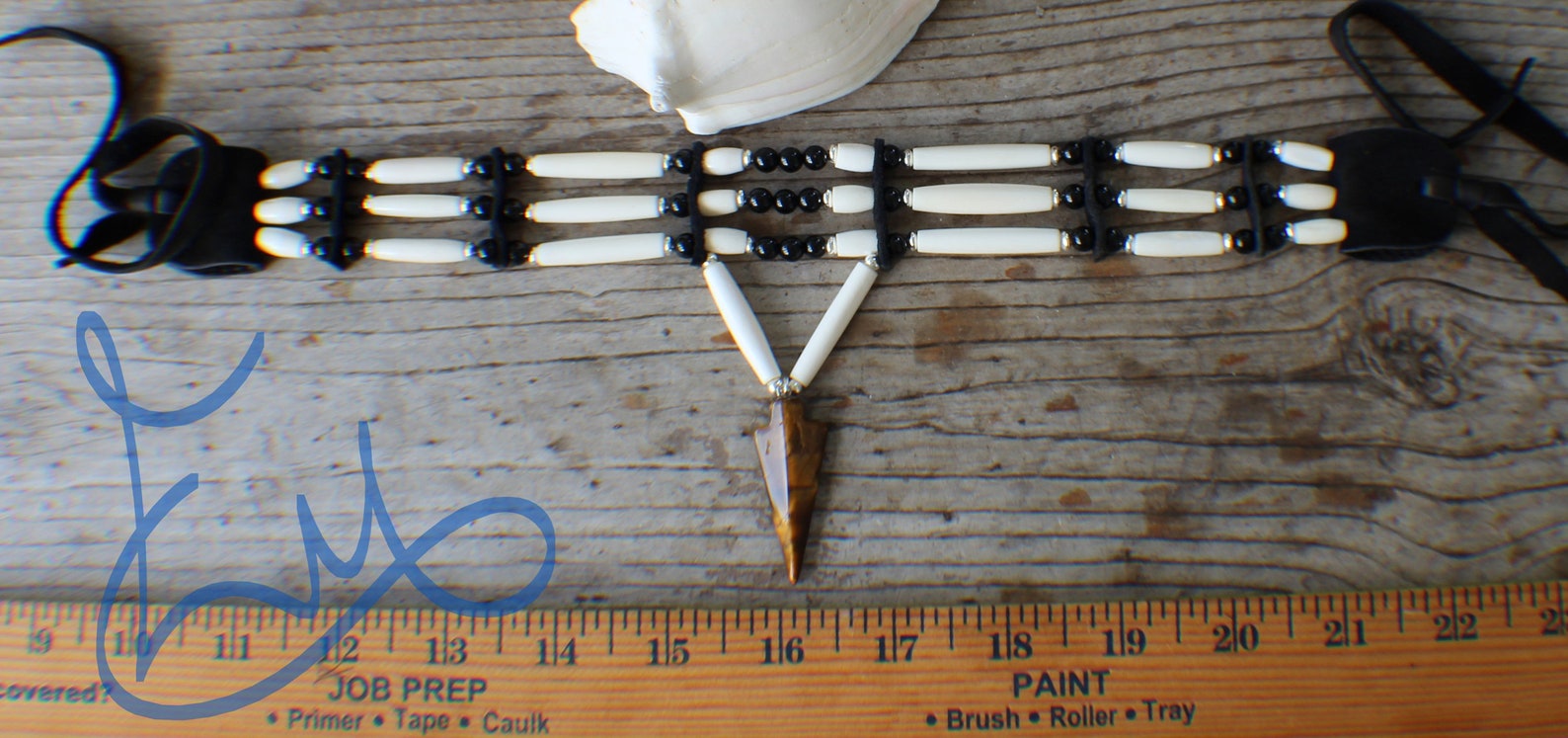 Native Choker W/ Tigers Eye Arrowhead Cherokee Made William - Etsy