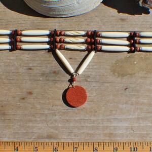 Native Choker W/ Gold Stone 3 Std William Lattie Cherokee Comes W ...