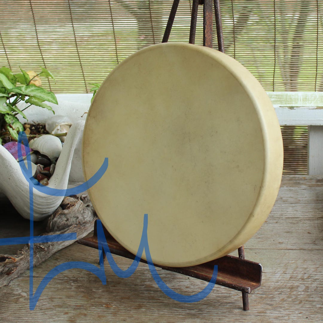 12 Deer Hide Hand Drum Native American Made William Lattie Cherokee ...