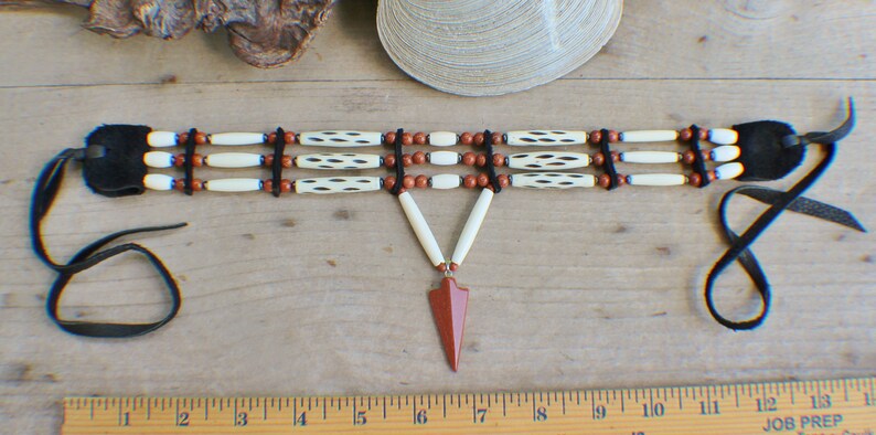 Native American Choker W/ Goldstone Arrowhead 3 Std Cherokee | Etsy
