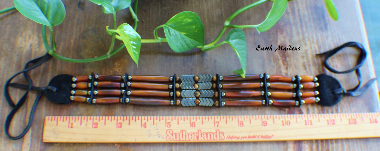 Native American Choker W/ Tigers Eye 4 Std William Lattie Cherokee ...