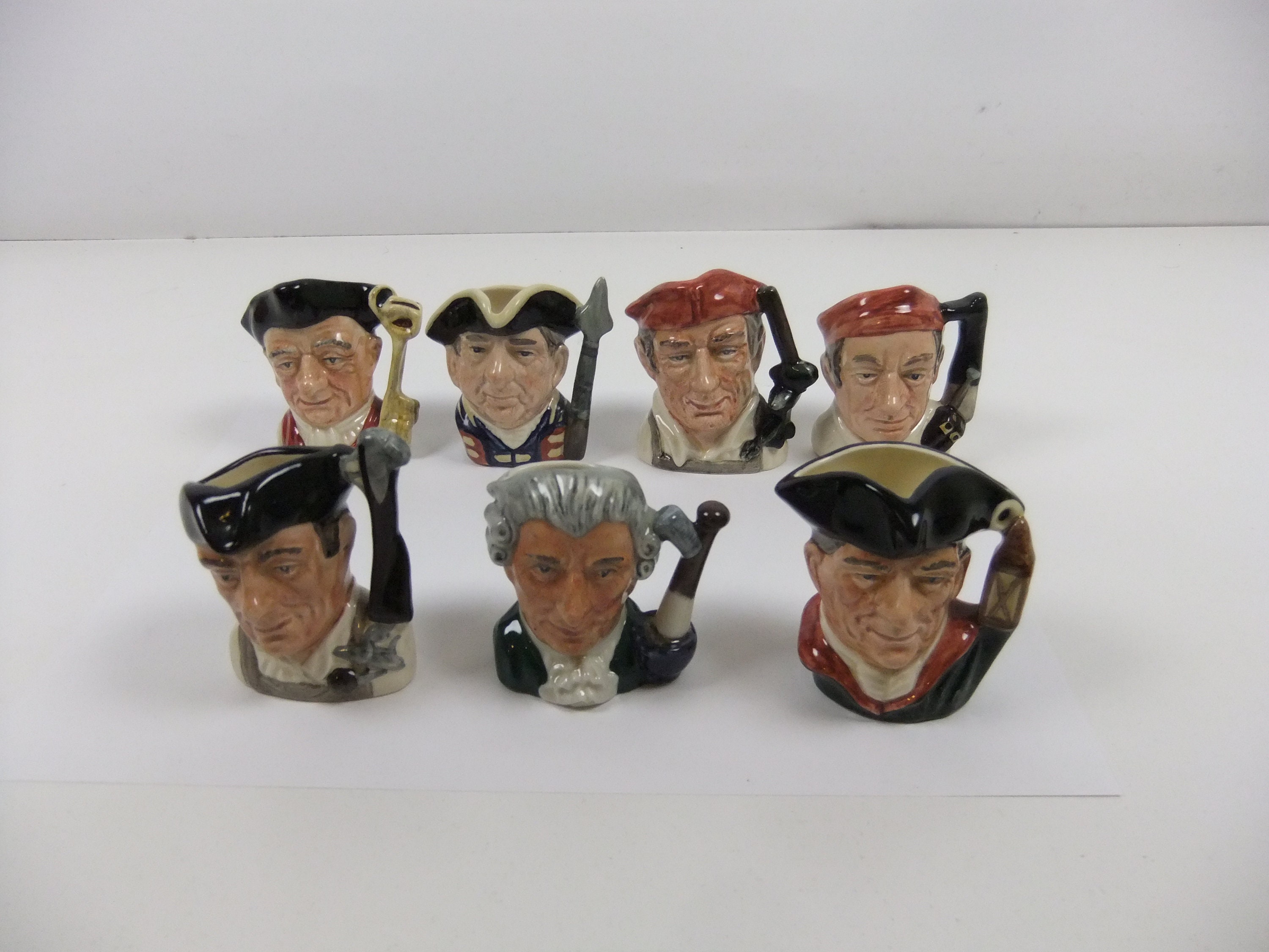 Royal Doulton Character Jugs From Williamsburg Miniature Mini Toby Jugs ...