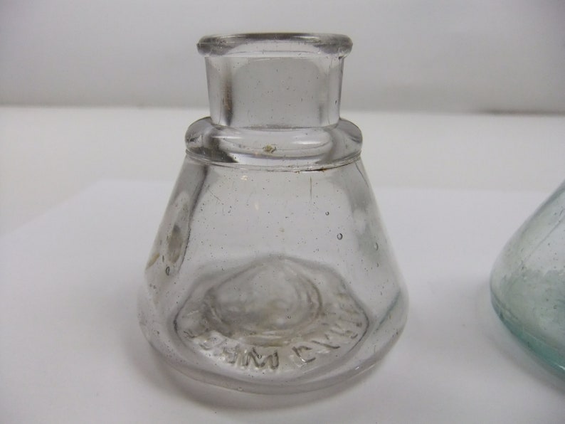 Vintage or Antique Cone Shaped Glass Ink Bottles or Inkwells CARTER’S ...