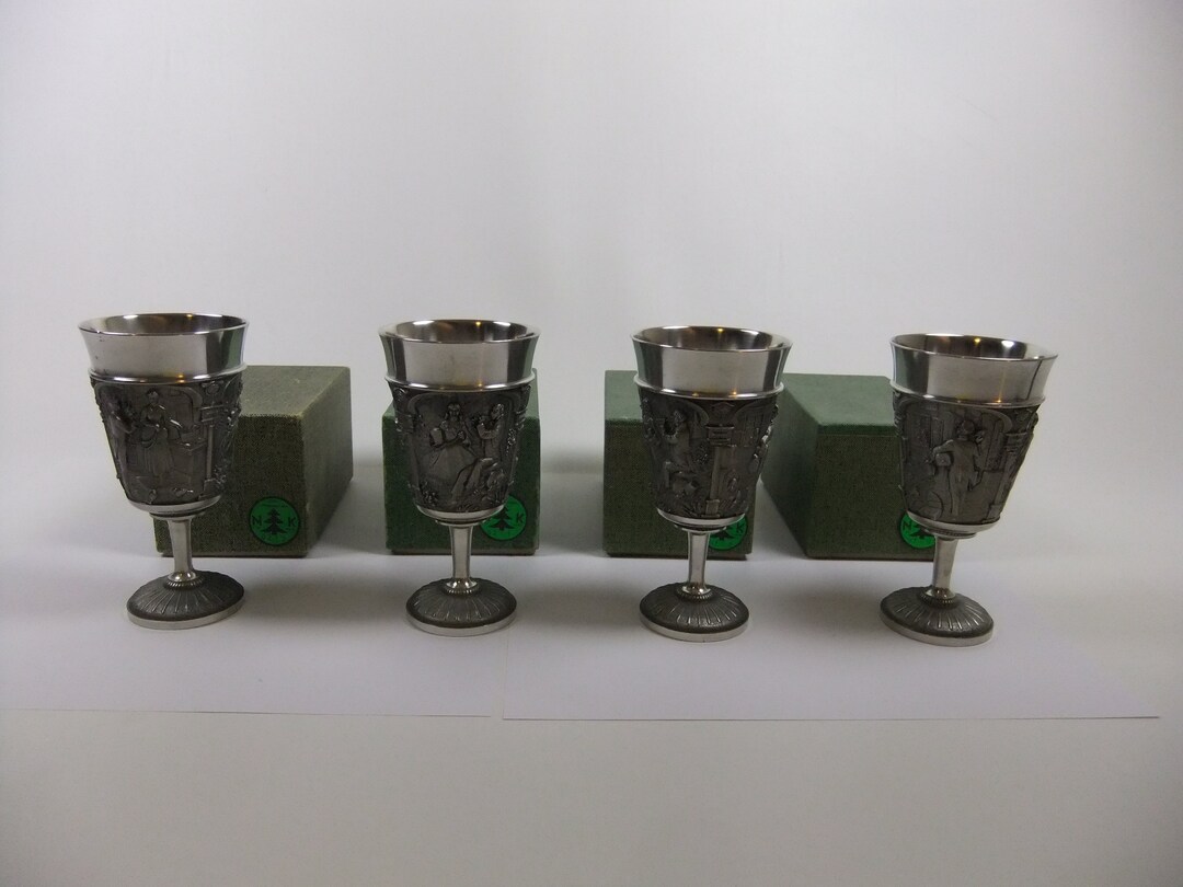 German Fein Zinn Pewter Goblets Wine Glass Courtship Dating - Etsy