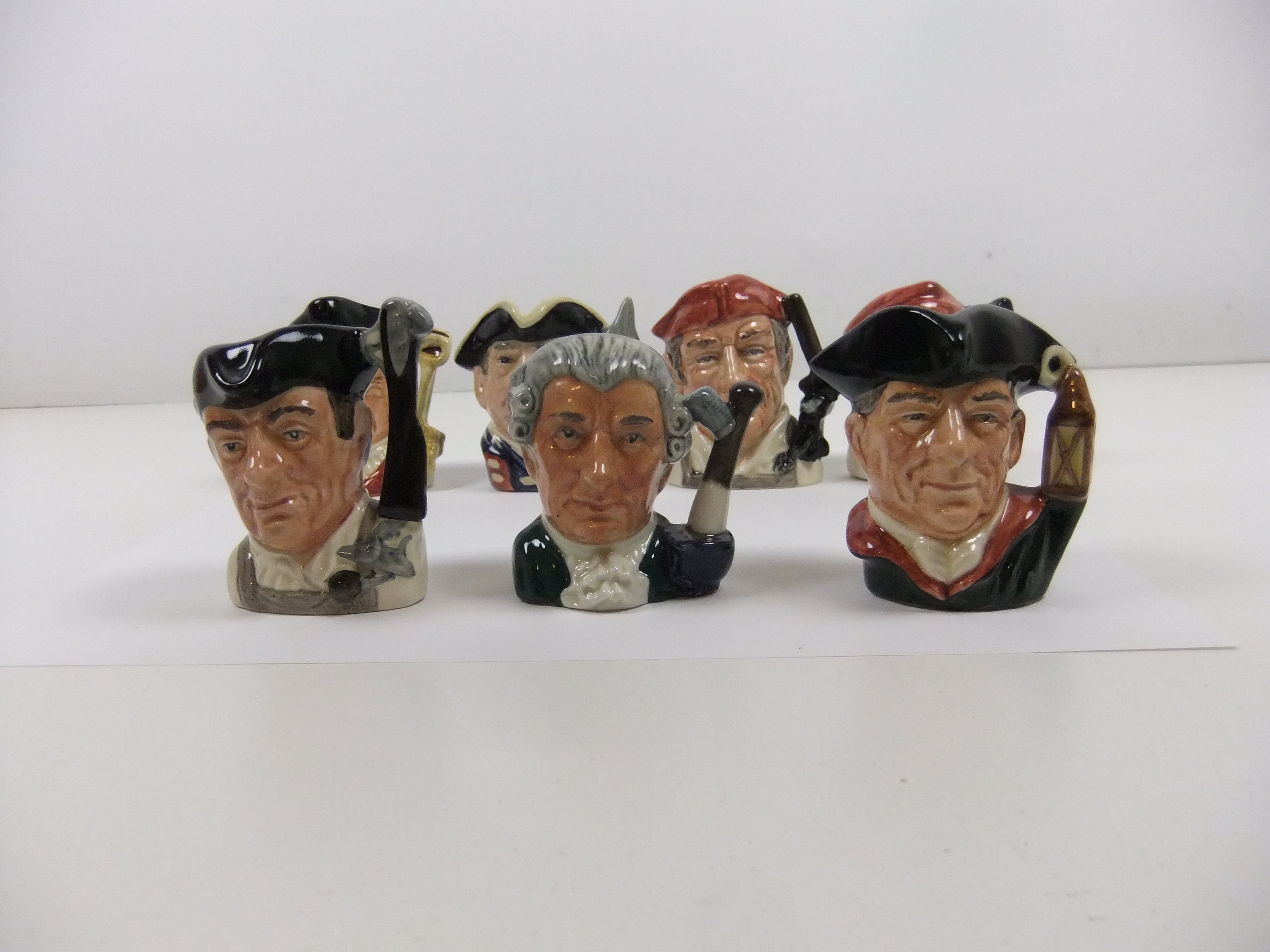 Royal Doulton Character Jugs From Williamsburg Miniature Mini Toby Jugs ...