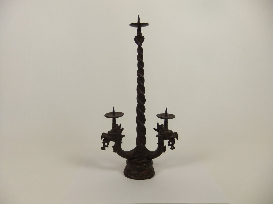 Bronze Dragon Candelabra Candle Holder - Etsy