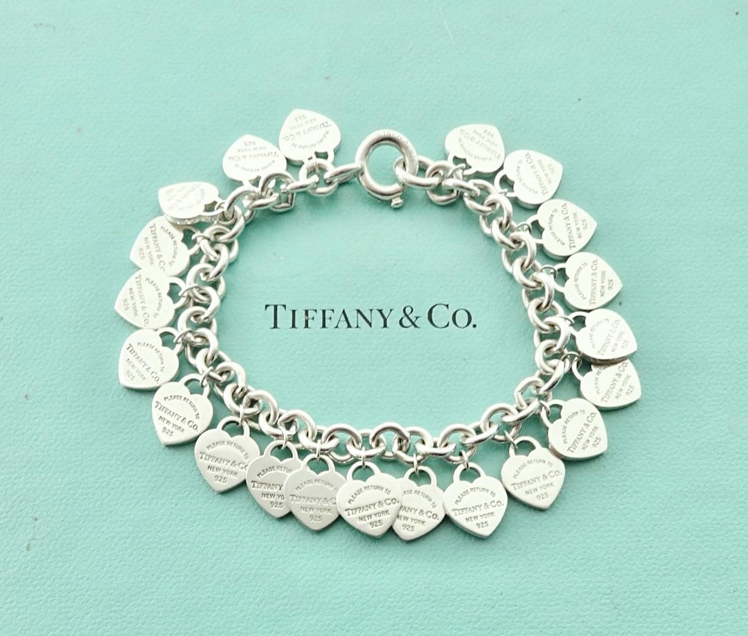 Authentic Return to Tiffany Multi-heart Tag Bracelet Sterling Silver ...