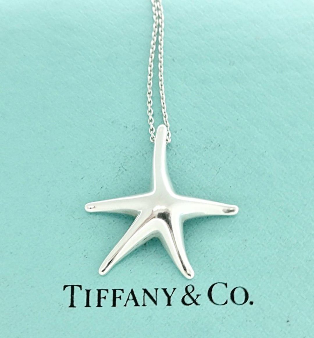 Authentic Tiffany & Co. Elsa Peretti Starfish Necklace Sterling Silver ...