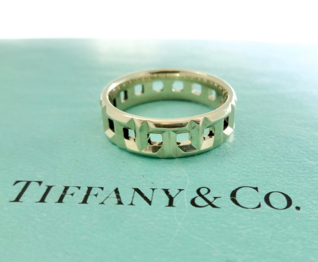 Authentic Tiffany T Ring Yellow Gold 5.5mm Wide Tiffany & Co. Band Ring Size 6.5 - Etsy