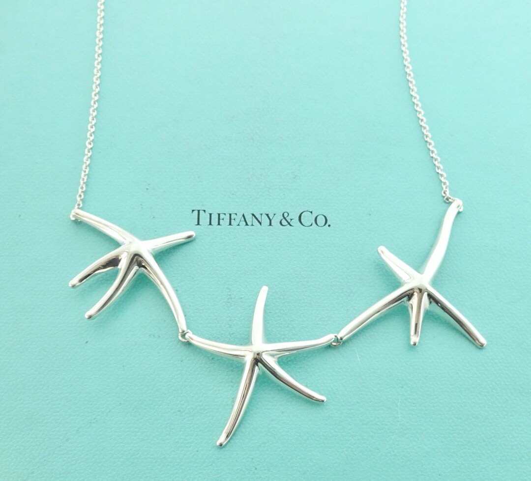 Authentic Tiffany & Co. Elsa Peretti Starfish Necklace Sterling Silver ...