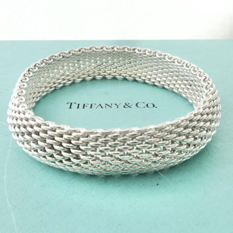 Tiffanys T Silver Bangle - Etsy