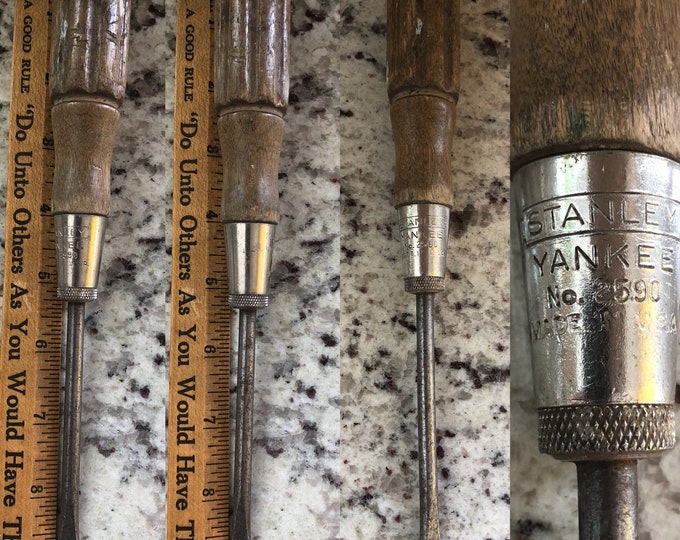 Stanley No 2590 Yankee Antique / Vintage Hurwood Wood-handled ...