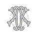 10 Inch KK Double Intertwined Vintage Antique Monogram for Embroidery ...