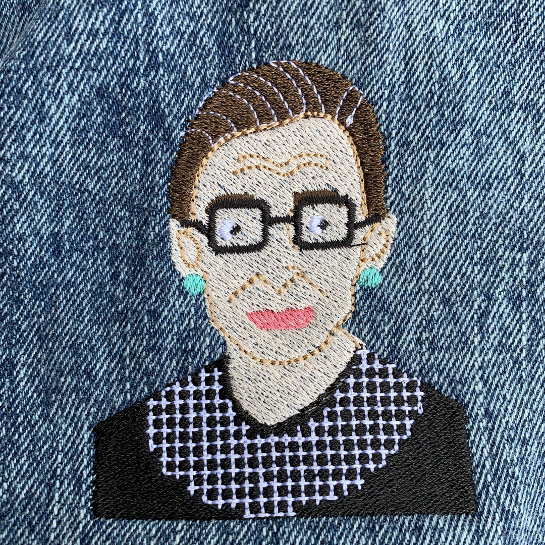 Ruth Bader Ginsburg Embroidery Design, 2 & 3 Inches Tall - Etsy