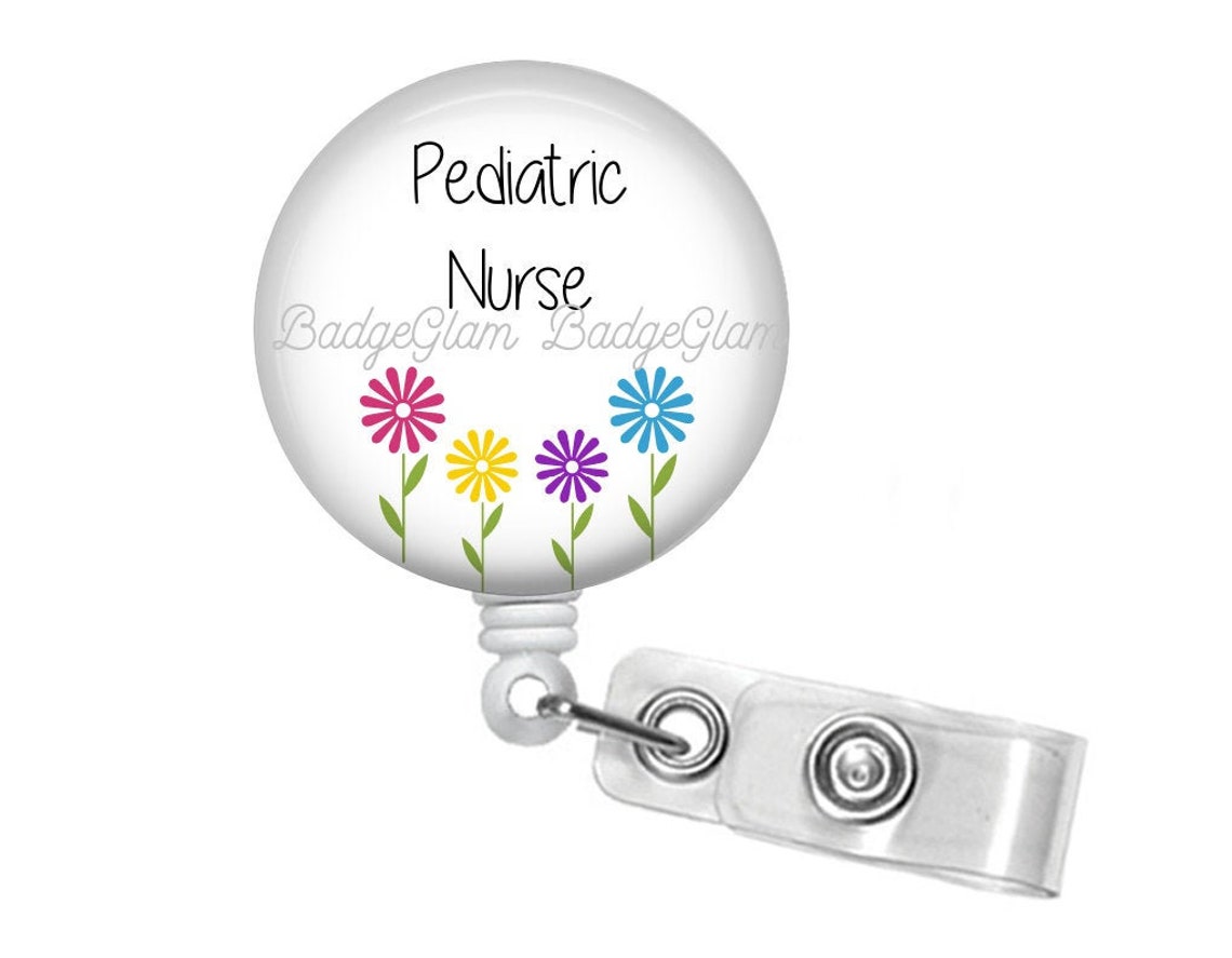 Pediatric Nurse Badge Reel Pediatric Nurse Badge Holder | Etsy