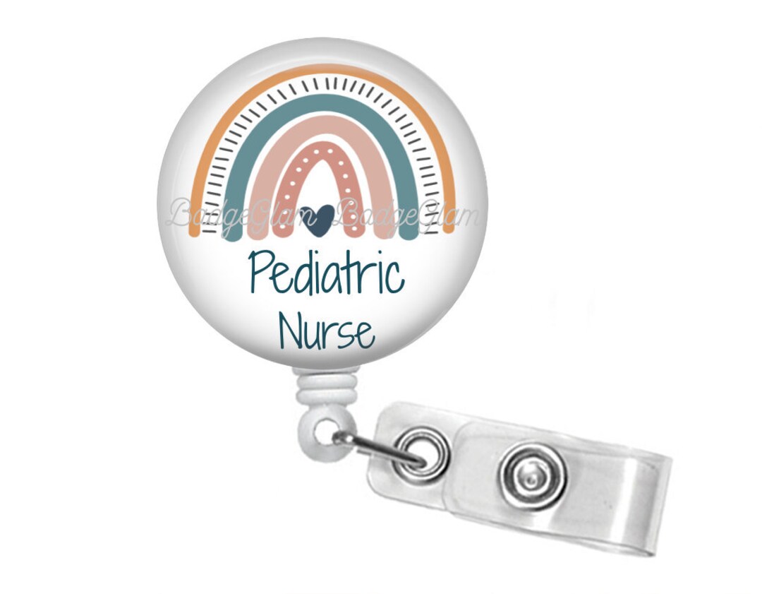 Pediatric Nurse Badge Reel Pediatric Nurse Badge Holder PEDS Nurse ...