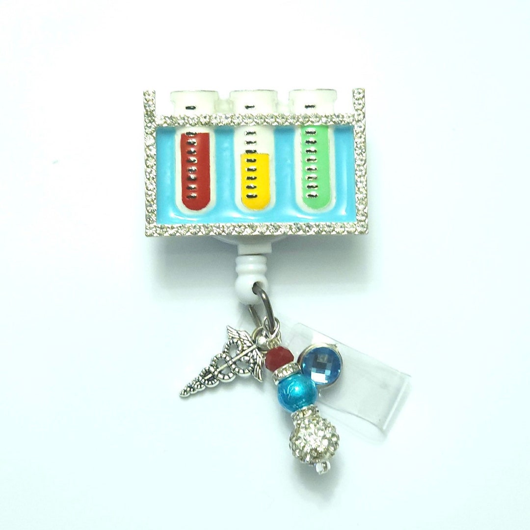 Lab Tech Badge Reel, Blood Draw Badge Reel, Blood Syringe Badge Reel - Etsy