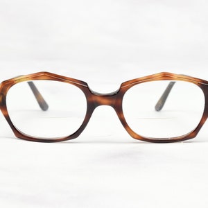 1970s Tortoise Shell Polygon Glasses Frames in Brown Vintage Funky ...
