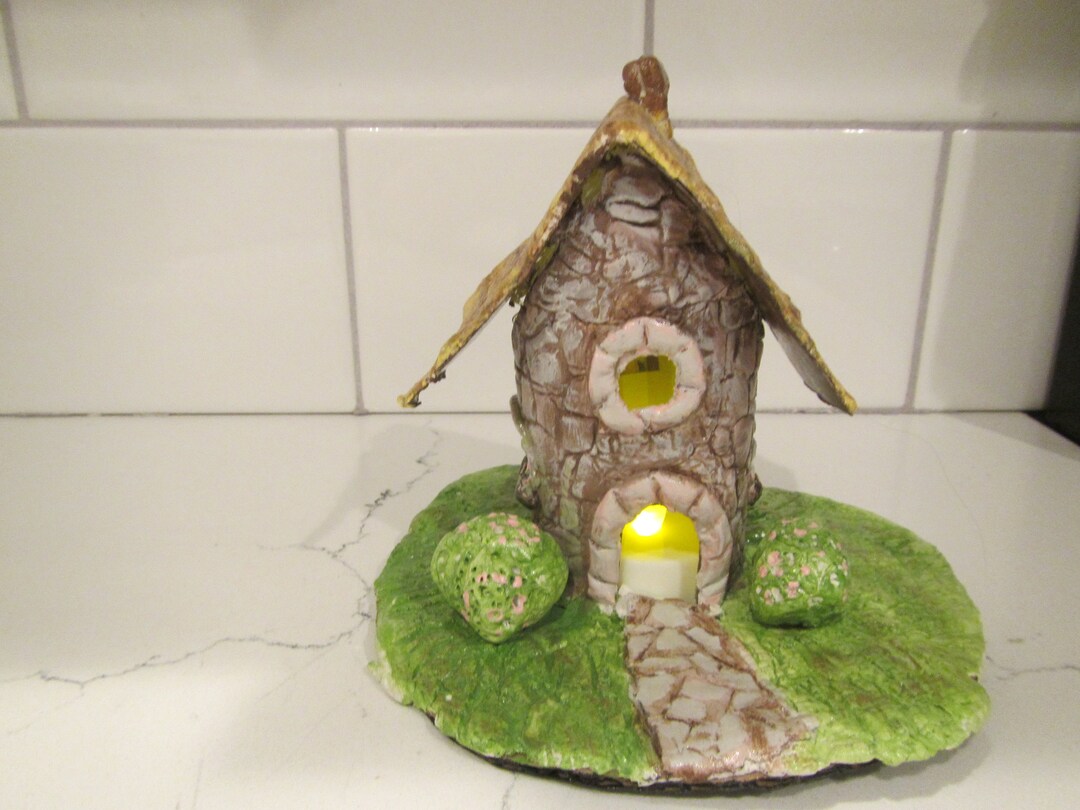 Handmade Miniature Fairy Cottage Night Light - Etsy