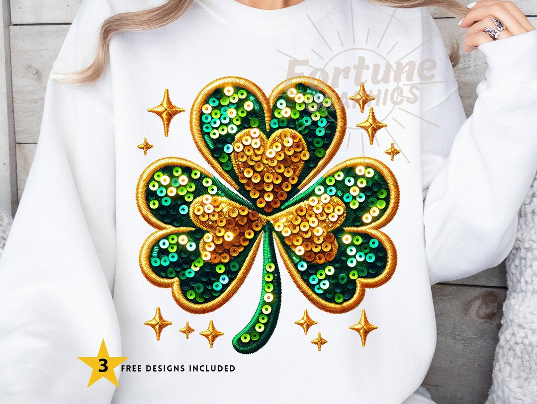 Sparkly Shamrock Png Faux Sequin Shamrock Png St Patricks Day Faux ...