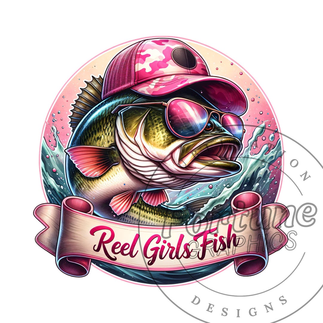 Reel Girls Fish PNG, Women Fishing Shirt Design Png, Lady Fishing ...