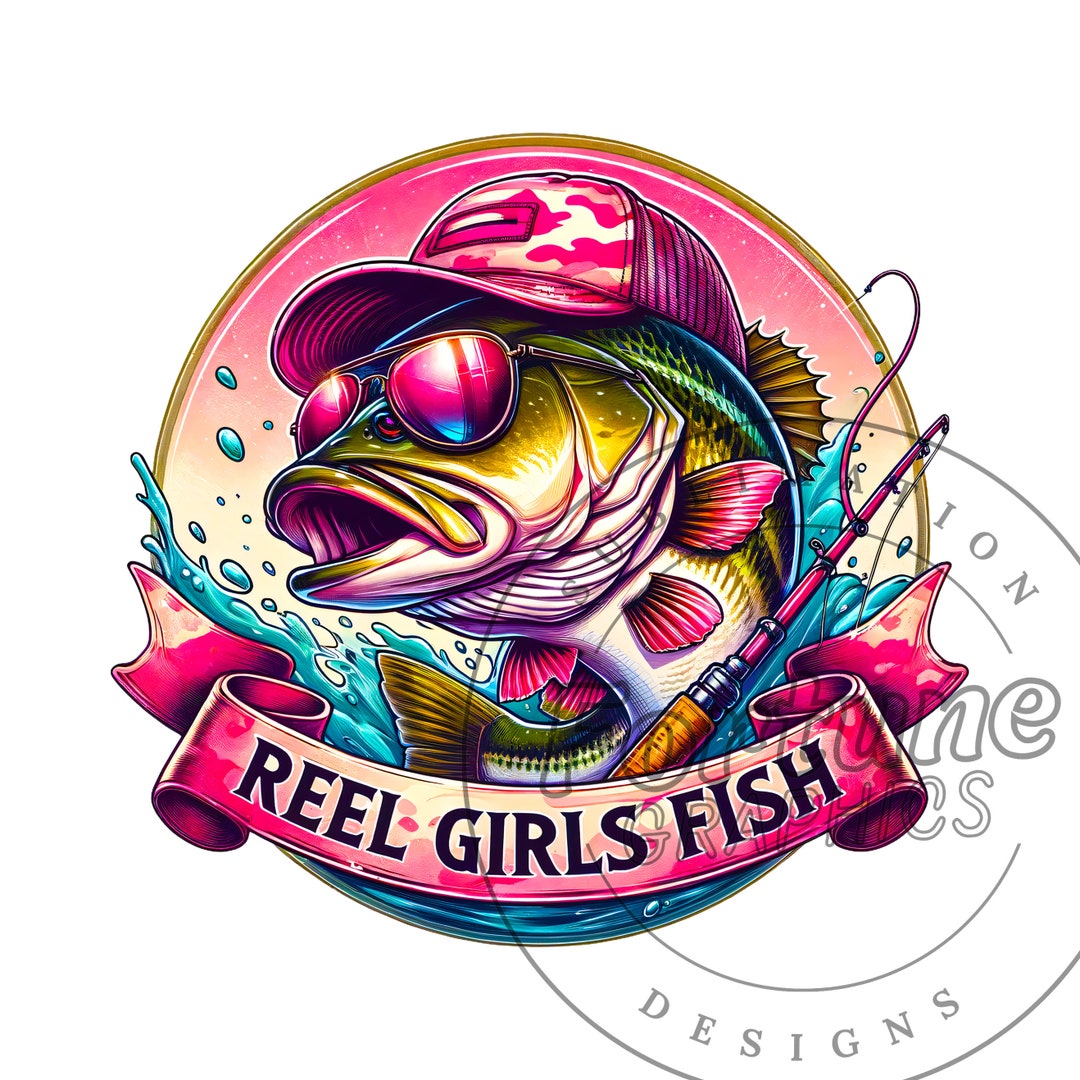 Reel Girls Fish PNG, Women Fishing Shirt Design Png, Lady Fishing ...