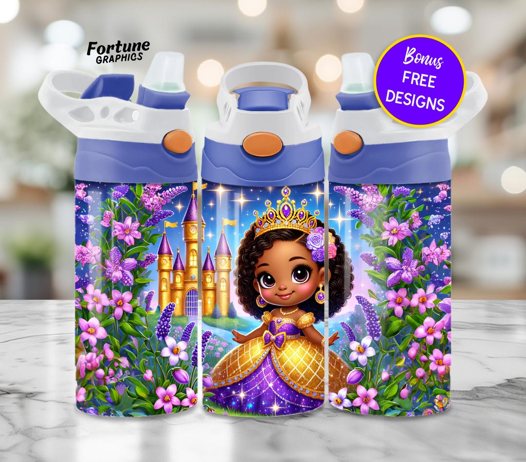 12 Oz Tumbler Wrap for Kids Princess, Princess Castle Tumbler Wrap ...