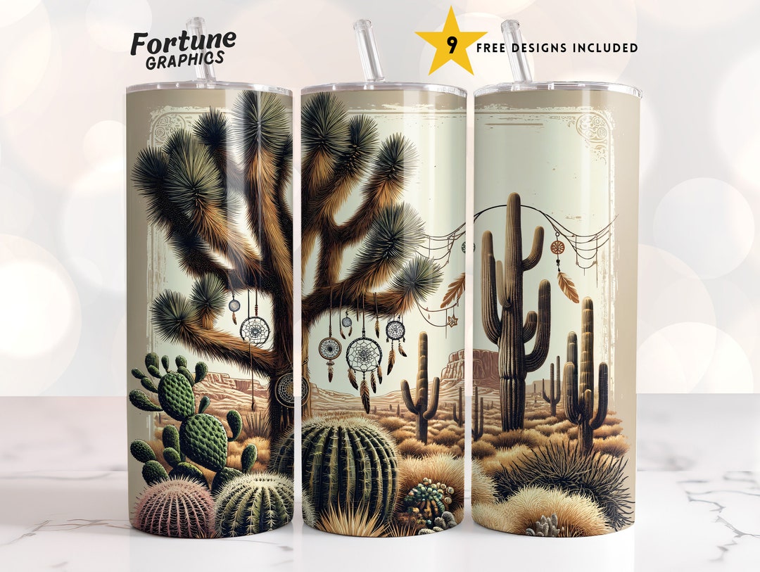 Southwest Tumbler Design Arizona Desert Tumbler Wrap Cactus 20 Oz ...