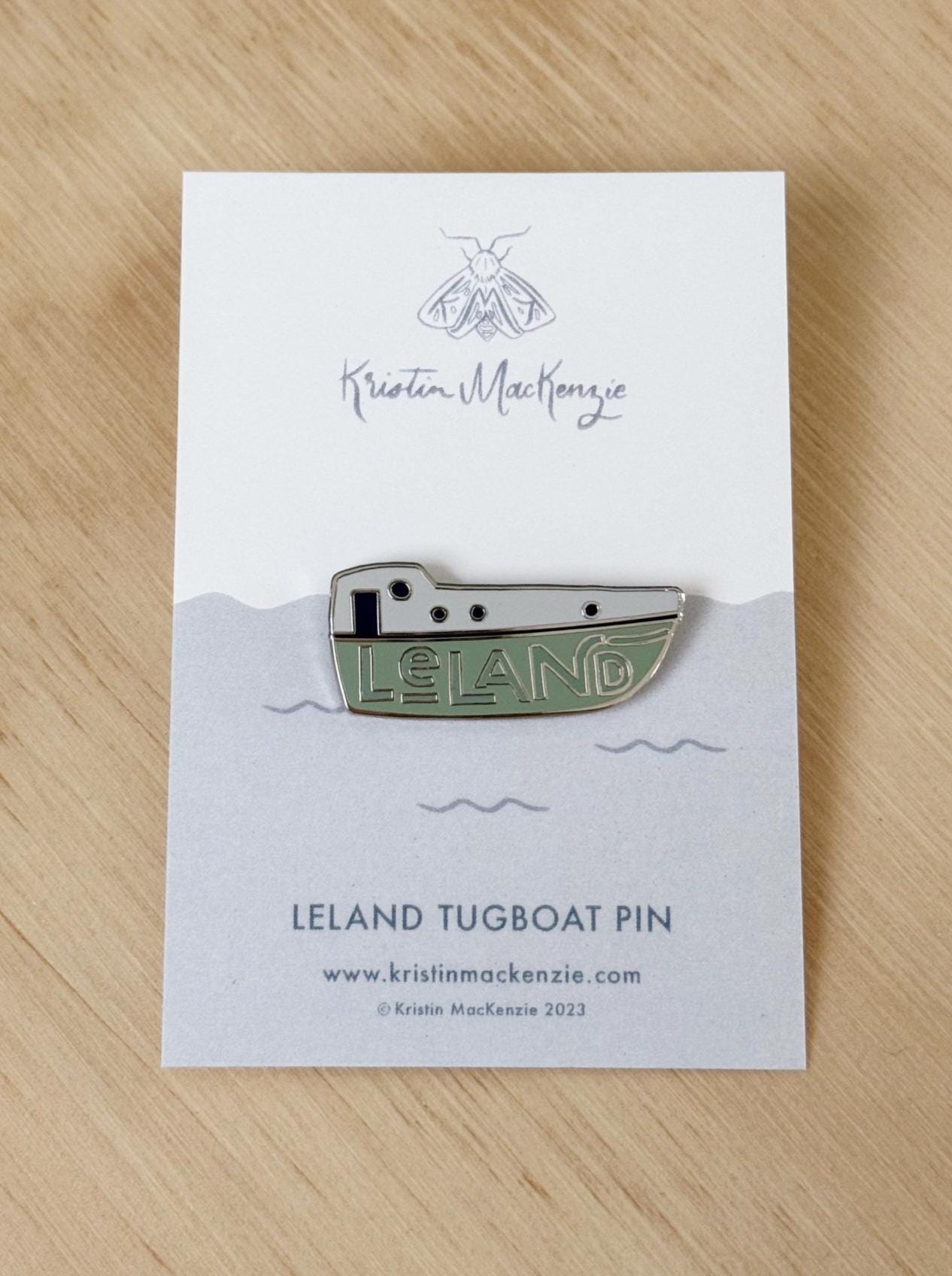 Leland Tug Enamel Pin - Etsy