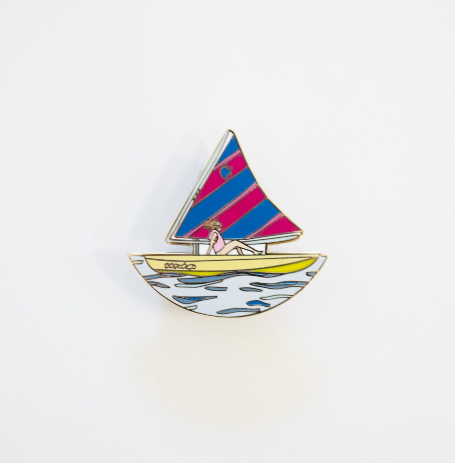 Summer Sailing Enamel Pin | Etsy