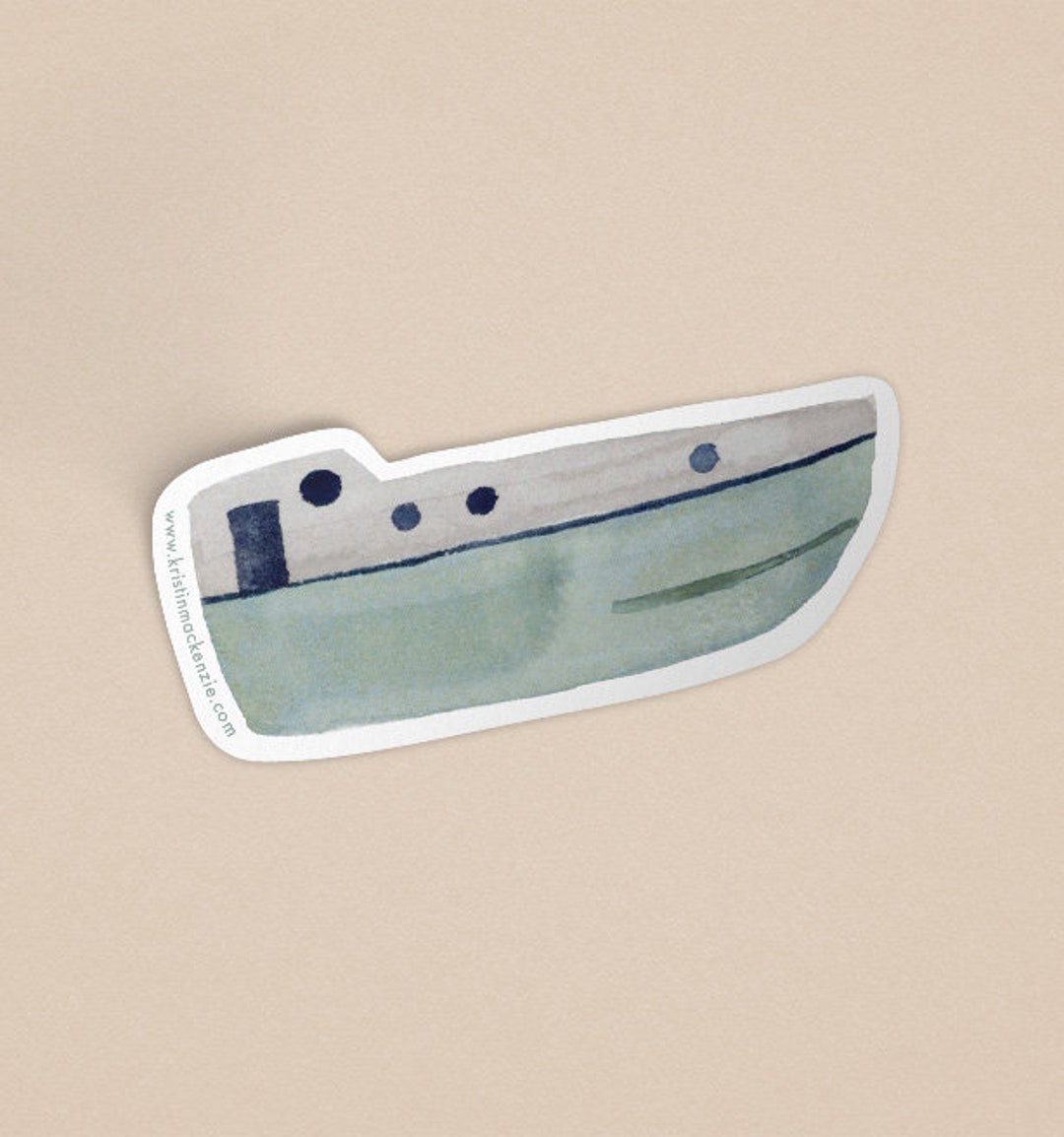 Watercolor Tugboat Sticker, Original Illustration (3” - Etsy
