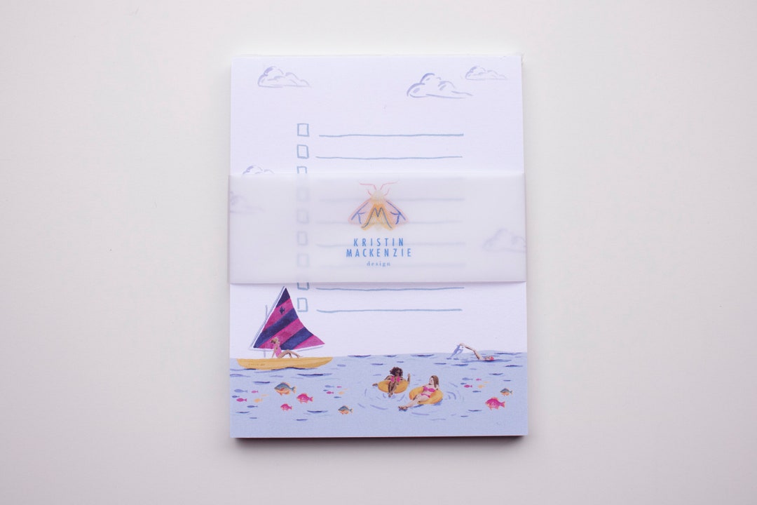 Summer Sailing Notepad - Etsy