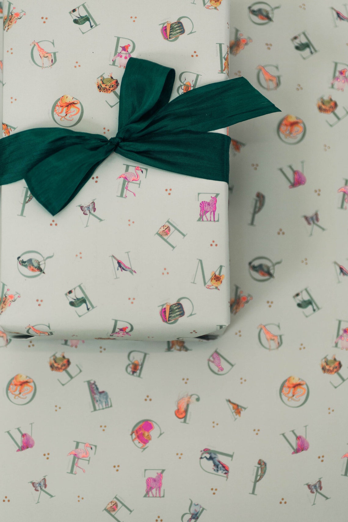 Animal Alphabet Wrapping Paper - Etsy