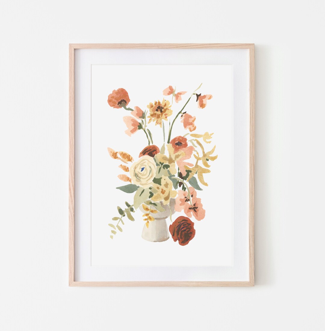 Small Spring Bouquet Art Print - Etsy