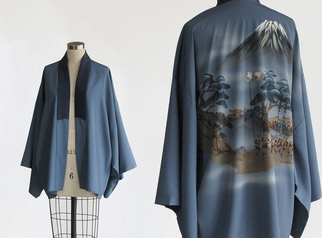 Vintage Japanese Shōwa Era Painted Kimono Robe / Antique Art Juban ...