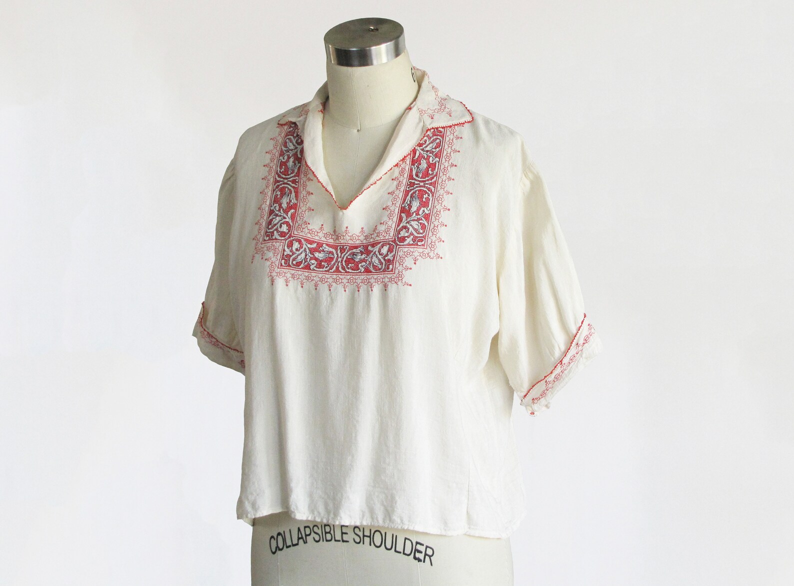 RARE Vintage 1920s Embroidered Peasant Blouse / 1910s Antique 20s ...