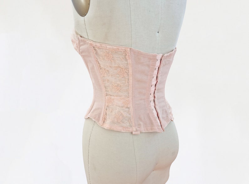 Vintage 1950s Merry Widow Corset / Bra Bustier Top Lingerie / Overbust ...