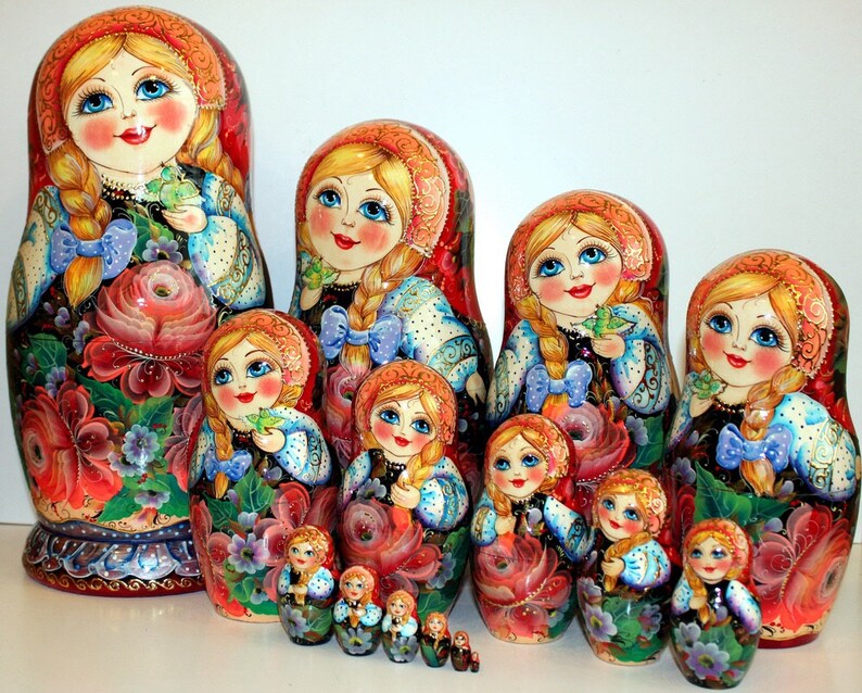 Nesting Doll 15 Pcsmatryoshka. Russian Doll - Etsy Nesting Doll 15 Pcsmatryoshka. Russian Doll - Etsy