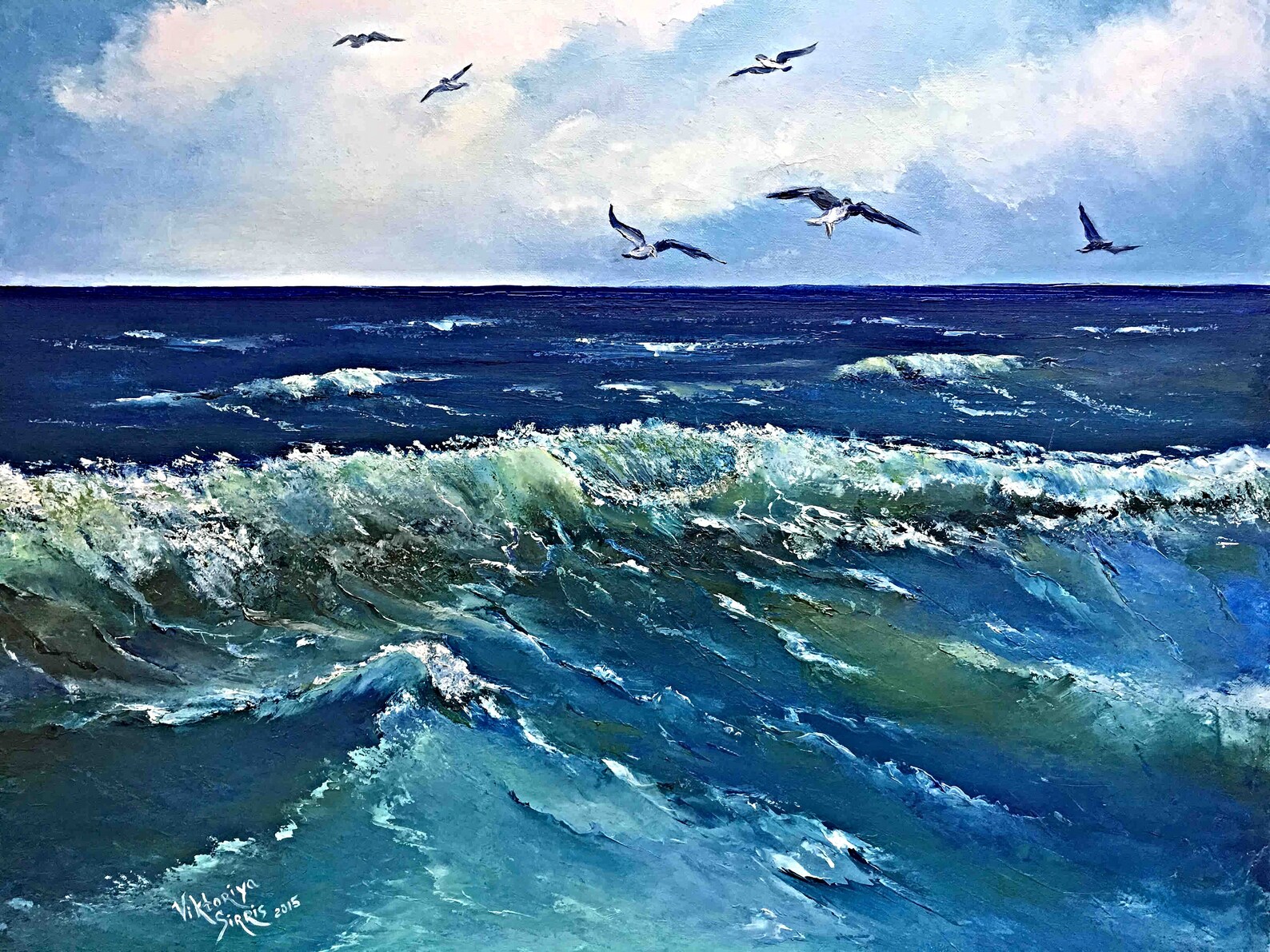 Atlantic Seascape Oilcanvas Oil Paintingoriginal Oil Art by - Etsy