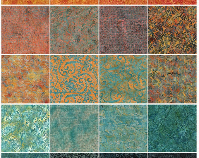Copperfield Batiks, Island Strips, Island Batik Fabrics, 2.5 Strips, 40 ...